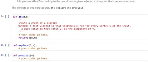 3 Implement Dfsg According To The Pseudo Code