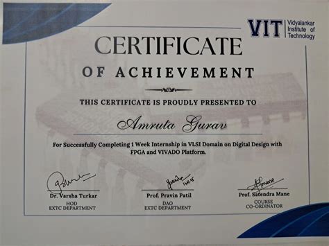 Vlsi Fpga Xilinxvivado Digitaldesign Internshipexperience Amruta Gurav