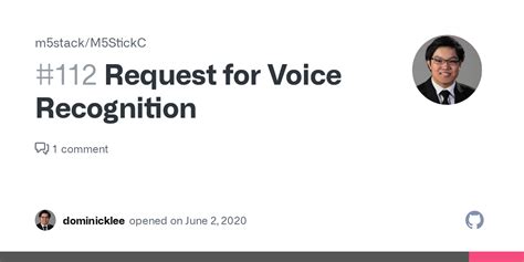 request for voice recognition · issue 112 · m5stack m5stickc · github