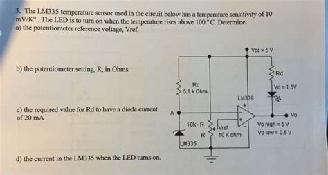 Solved The LM Temperature Sensor Used In The Circuit Chegg