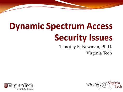 Ppt Dynamic Spectrum Access Security Issues Powerpoint Presentation