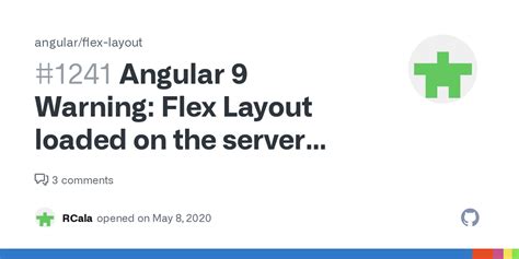 Angular Warning Flex Layout Loaded On The Server Without FlexLayoutServerModule Issue