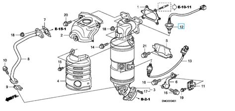 Honda Civic 1 8 2009 2011 Front Lambda Sensor Honda Direct Parts