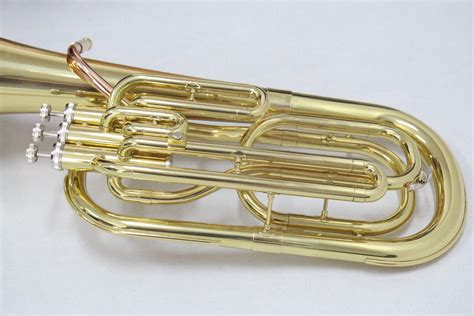 Baritone Horn Professional Brass Instrument With Gold Lacquer