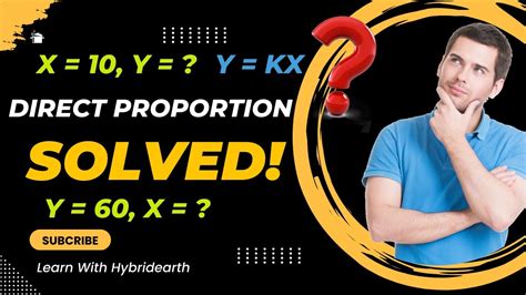 Direct Proportion Solved Find The Equation Connecting X And Y Step