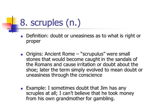 Scruples Definition