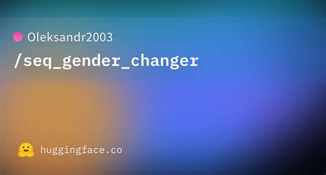 Oleksandr2003 Seq Gender Changer Training Metrics