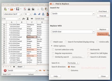 Basics Of Find Replace In Libreoffice Calc