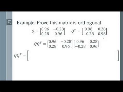 Proving A Matrix Is Orthogonal Video Lecture Mathematics Optional Notes For UPSC