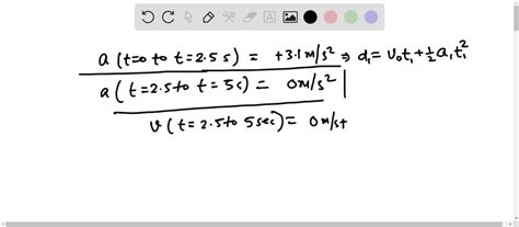 solved an object starts from rest with an acceleration of 3 1 m s 2