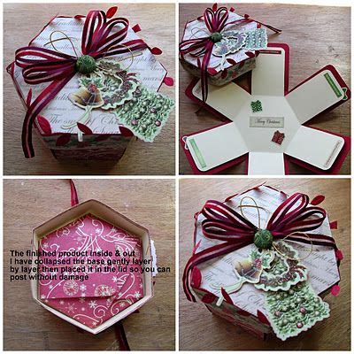 Lisa S Passion Scrap Hexagonal Exploding Box Tutorial Exploding Boxes Diy Gifts Cheap
