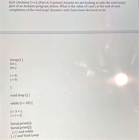 Solved Q10 Arduino C Part A 5 Points Assume We Chegg Com