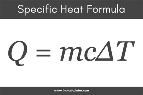 Specific Heat Calculator Inch Calculator
