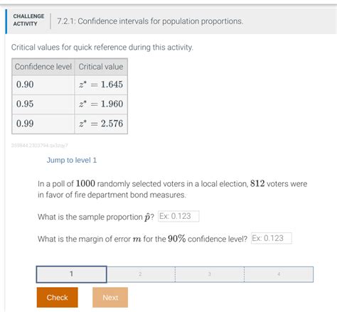 Solved Challenge Activity 7 2 1 Confidence Intervals For