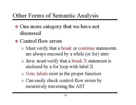 semantic analysis iii static semantics eecs 483 lecture