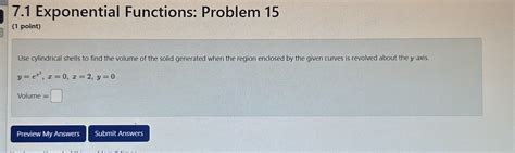 solved 7 1 exponential functions problem 14 1 point using