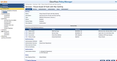 Clearpass Sponsored Guest Login Flomain Networking