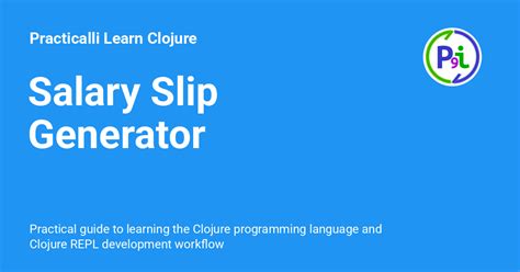 Salary Slip Generator Practicalli Learn Clojure