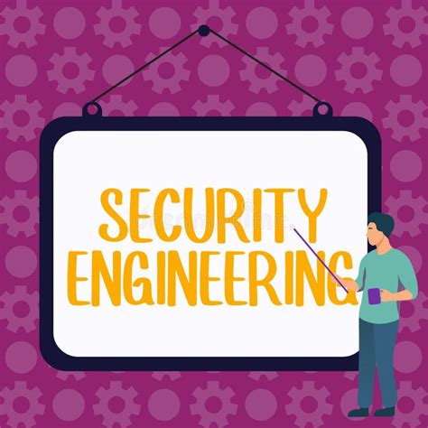 Hand Writing Sign Security Engineering Business Concept Focus On The