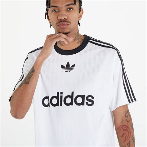 T Shirts Adidas Adicolor Poly Short Sleeve Tee White Black Footshop