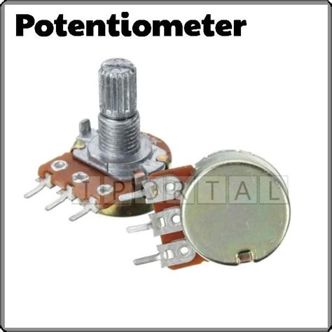 B5K B10K Ohm Linear Taper Rotary Potentiometer 3 Pin 15mm Shaft Nut Shopee Malaysia