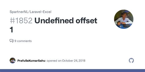 Undefined Offset 1 · Issue 1852 · Spartnernllaravel Excel · Github