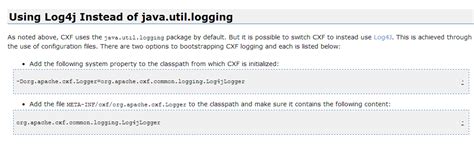 Why Log4j Not Working After Adding Apache Cxf Stack Overflow