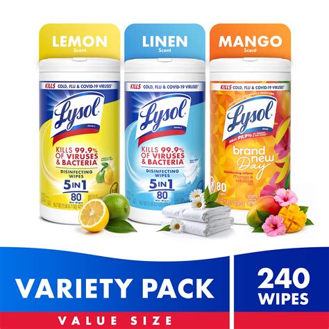 Lysol Disinfectant Wipes 3pk Multi Surface Antibacterial And Germs