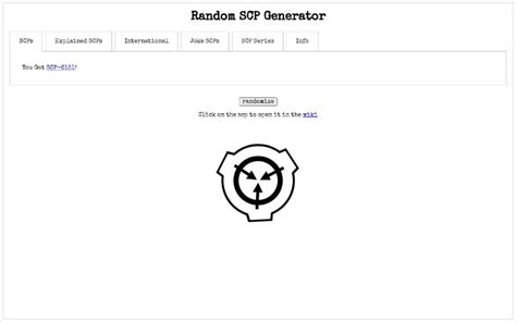 Random Scp Generator
