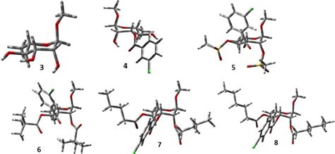 Dft Optimized B3lyp 3 21g Conformational Structures Of 3 8