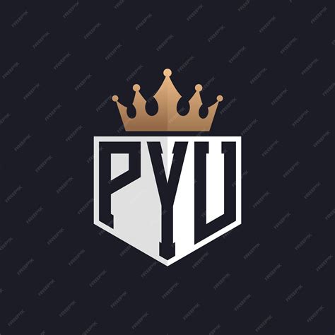 Premium Vector Luxury Pyu Logo With Crown Elegant Initials Pyu Letter