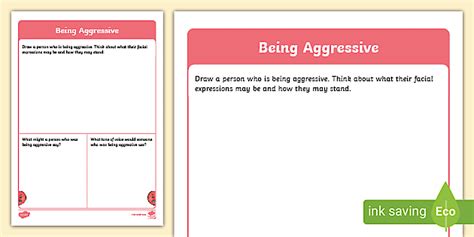 Aggressive Worksheet Teacher Made Twinkl