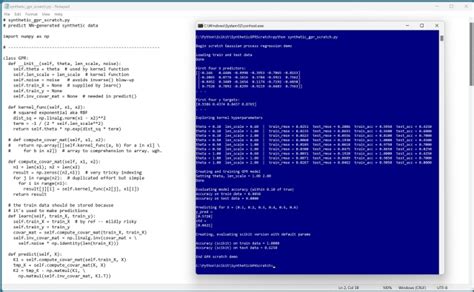 Pythonsyntheticscratchgprtunekerneldemov2 James D Mccaffrey