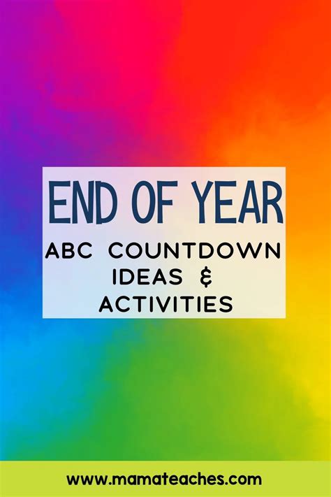 End Of Year Abc Countdown Ideas Mama Teaches
