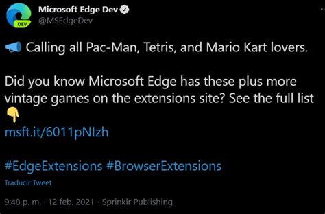 Daily Pac Man On Twitter On February 12 2021 The Official Microsoft Edge Dev Twitter Account