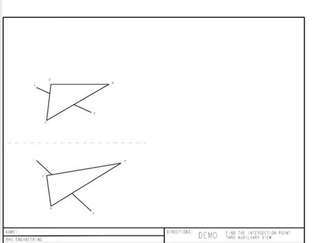 Solved Use The Auxiliary View Method To Find The Point Of