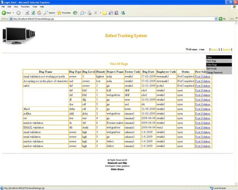 Bug Tracking Project In Jakarta Servlet Formerly Java Servlet With