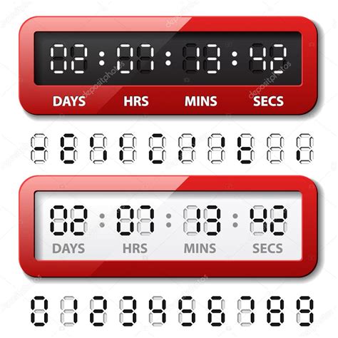 Red Mechanical Counter Countdown Timer Stock Vector Happyroman 11497480