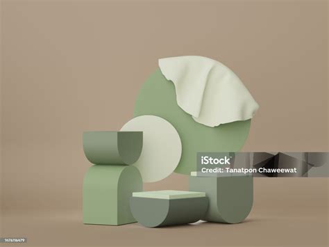 모형 및 제품 프레젠테이션을 위한 최소 디스플레이 연단 디자인의 3d 렌더링 파스텔 컬러 장면이 있는 받침대 무대 모형 및 웹 배너를 위한 트렌디한 디자인 0명에 대한 스톡