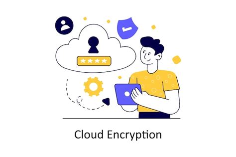 Premium Vector Cloud Encryption Flat Style Design Vector Illustration Stock Illustration