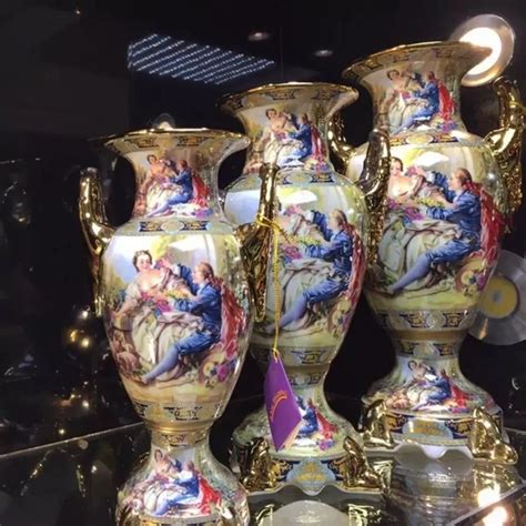 خرید و قیمت گلدان چینی طرح لیلی و مجنون سبز چینی کادویی هدیه عیدی