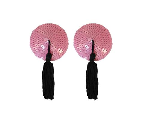 Round Sequin Nipple Tassels Love In Leather