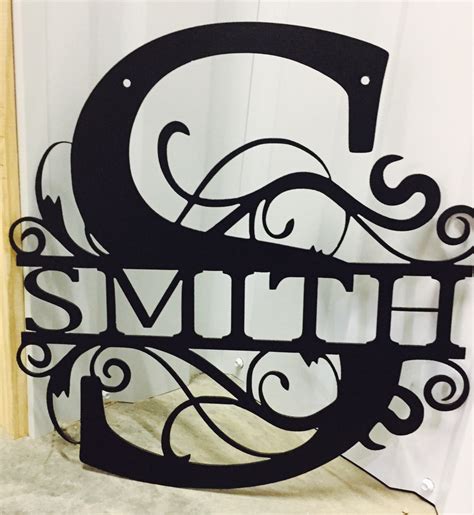 Metal Split Letter Monogram Sign Etsy
