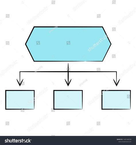 Blue Process Diagram Hierarchy Chart Presentation vector de stock libre de regalías