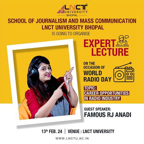 Expert Lecture By Famous Rj Anadi Lnct University