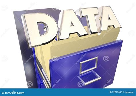Data Storage Information Access File Cabinet Stock Illustration