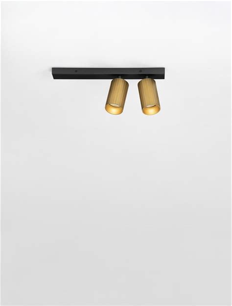 Nova Luce Ceiling Zelos Sandy Black Base And Gold Aluminium