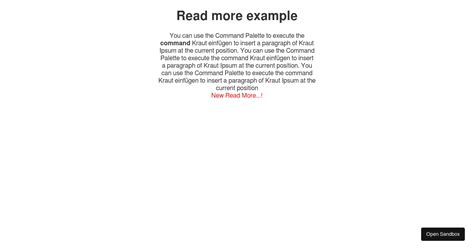 Read More Component Codesandbox
