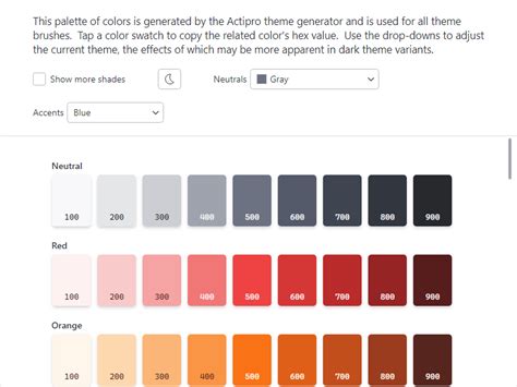 Color Palette Utilities Actipro Avalonia Controls Docs