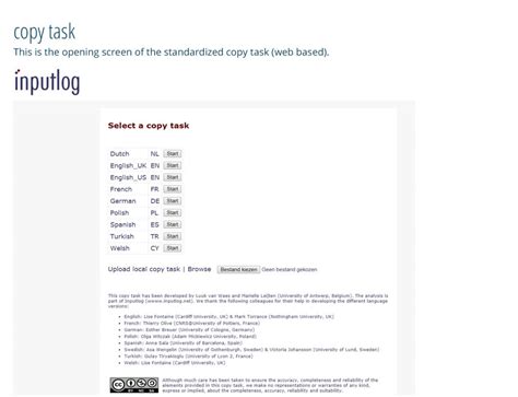 Overview Inputlog